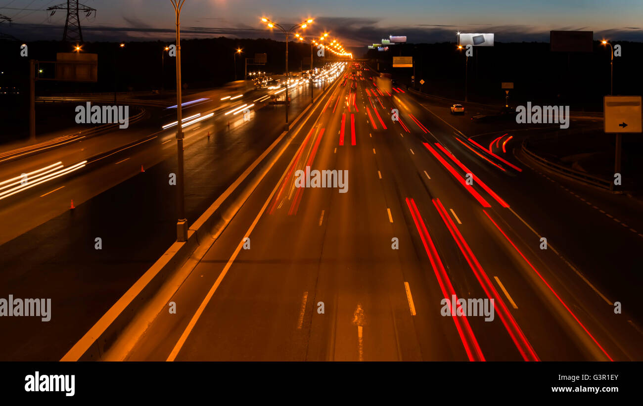 night highway motion Stock Photo - Alamy