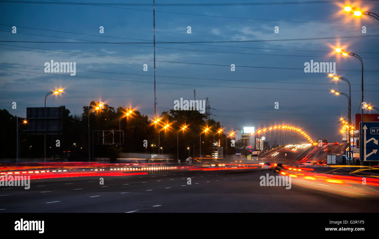night highway motion Stock Photo - Alamy