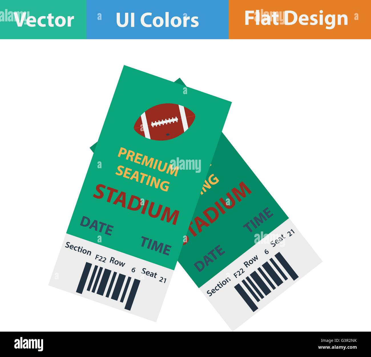 American football tickets icon hi-res stock photography and images - Alamy