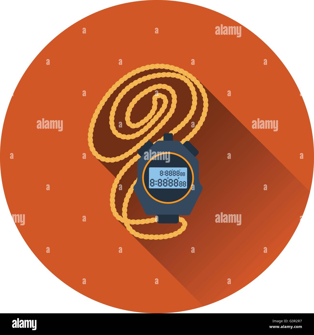 Icon of stopwatch. Flat color design. Vector illustration Stock Vector ...