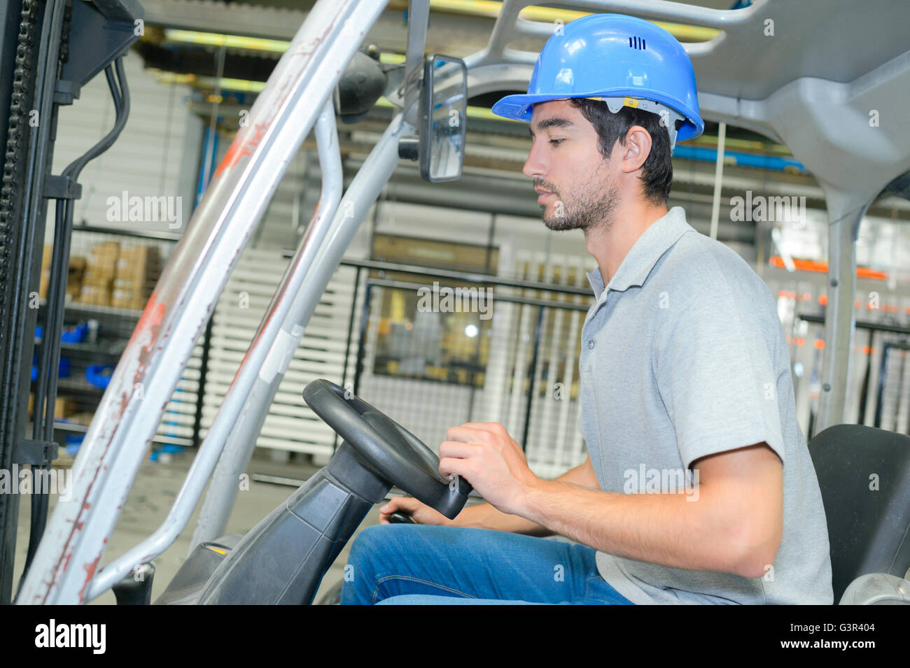 Side loader forklift hi-res stock photography and images - Alamy