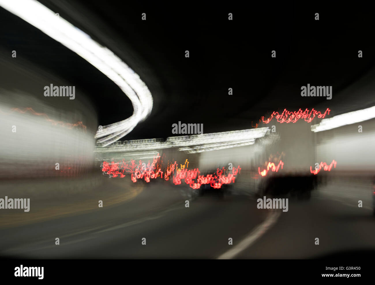 Interstate 93 Boston tunnel with traffic Stock Photo - Alamy