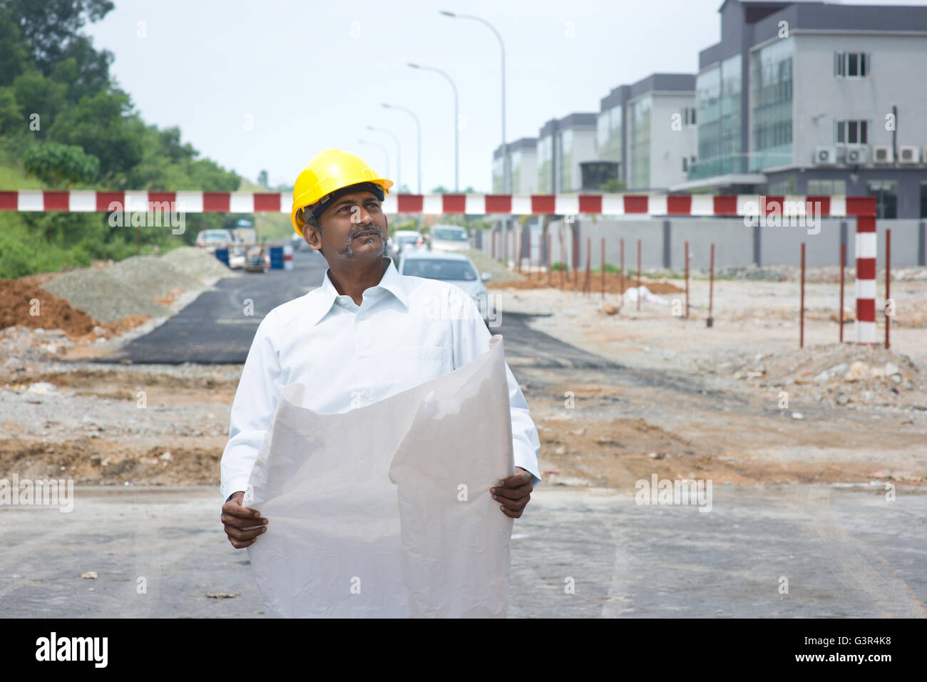 indian construction worker at site Stock Photo - Alamy