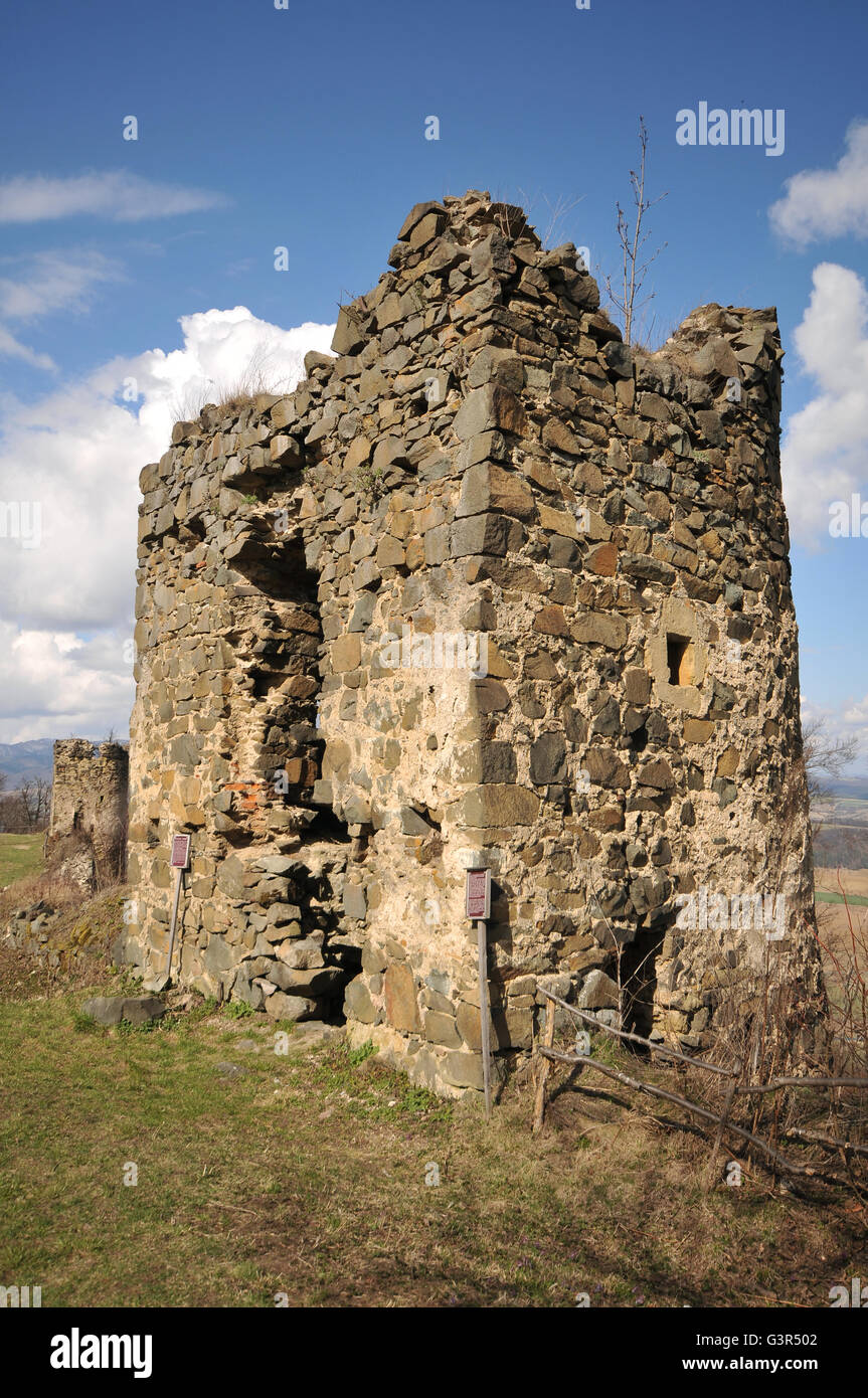 Ruins of Saris castle in Slovakia Stock Photo - Alamy