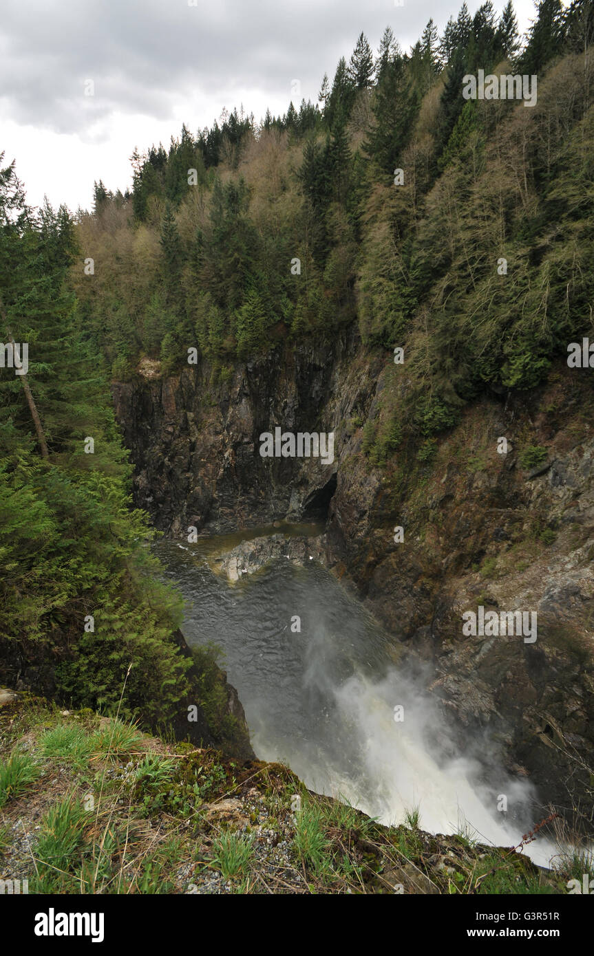 Vancouver Capilano river leaving Cleveland dam Stock Photo - Alamy