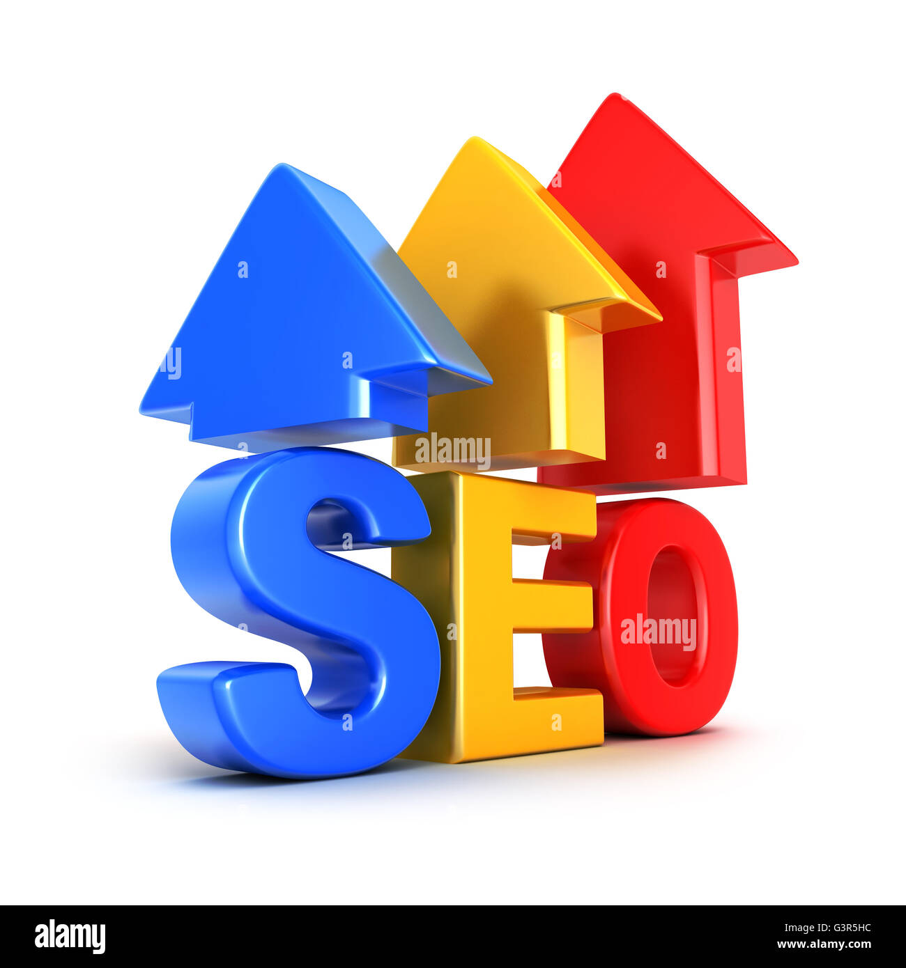 Search engine optimization symbol (done in 3d rendering Stock Photo - Alamy