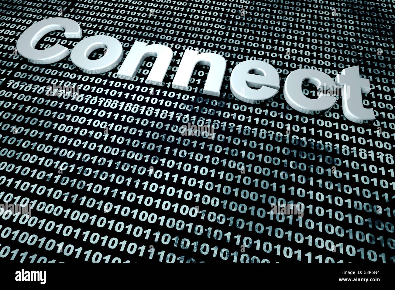 Connect digitally. 3D rendered background Stock Photo - Alamy