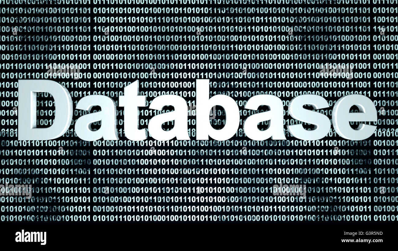 A binary database background. 3D Illustration Stock Photo - Alamy