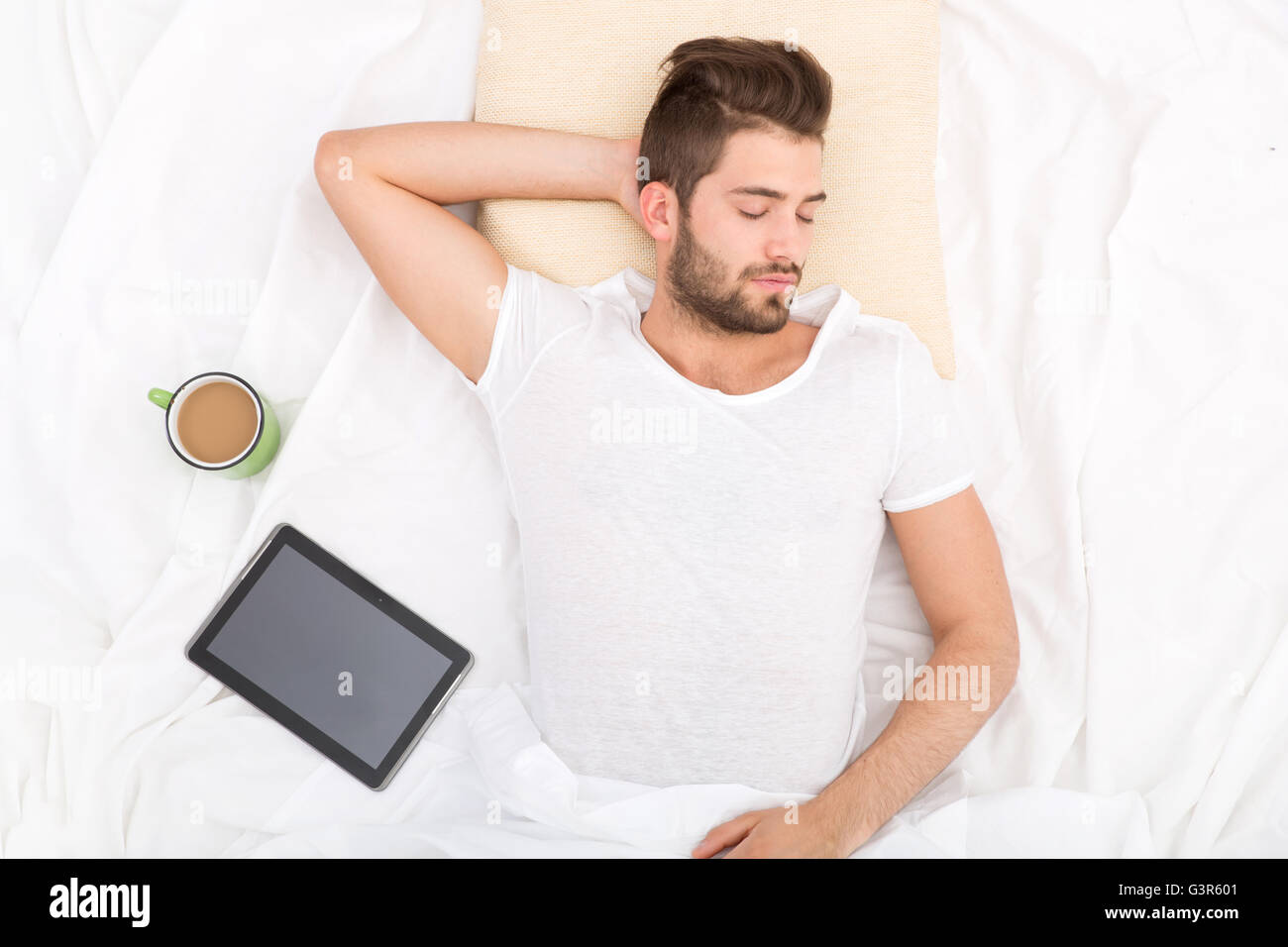 From above young masculine hi-res stock photography and images - Alamy