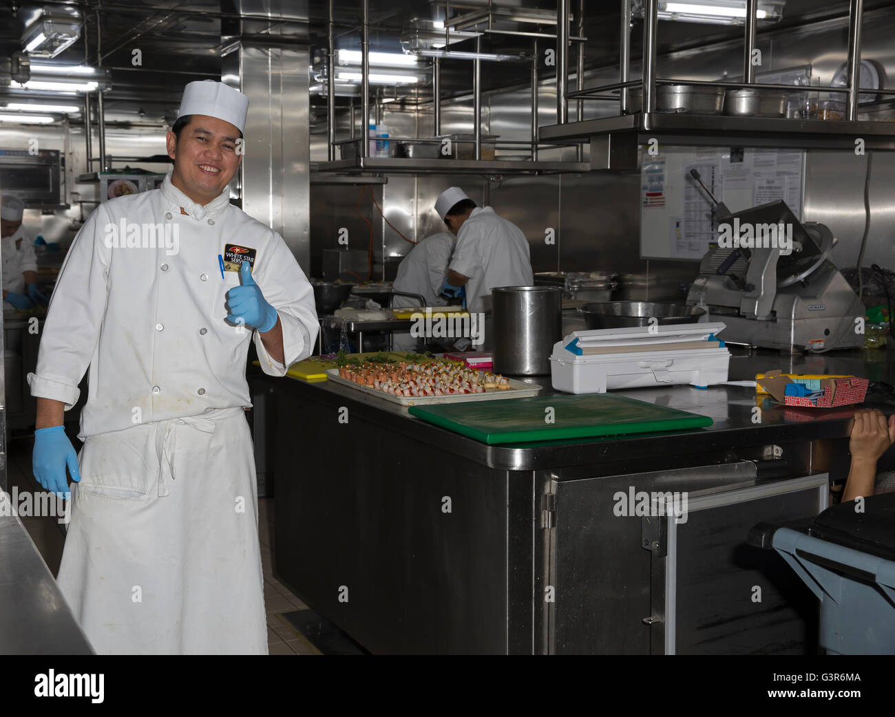 Cruise ship chef uniform hi-res stock photography and images - Alamy