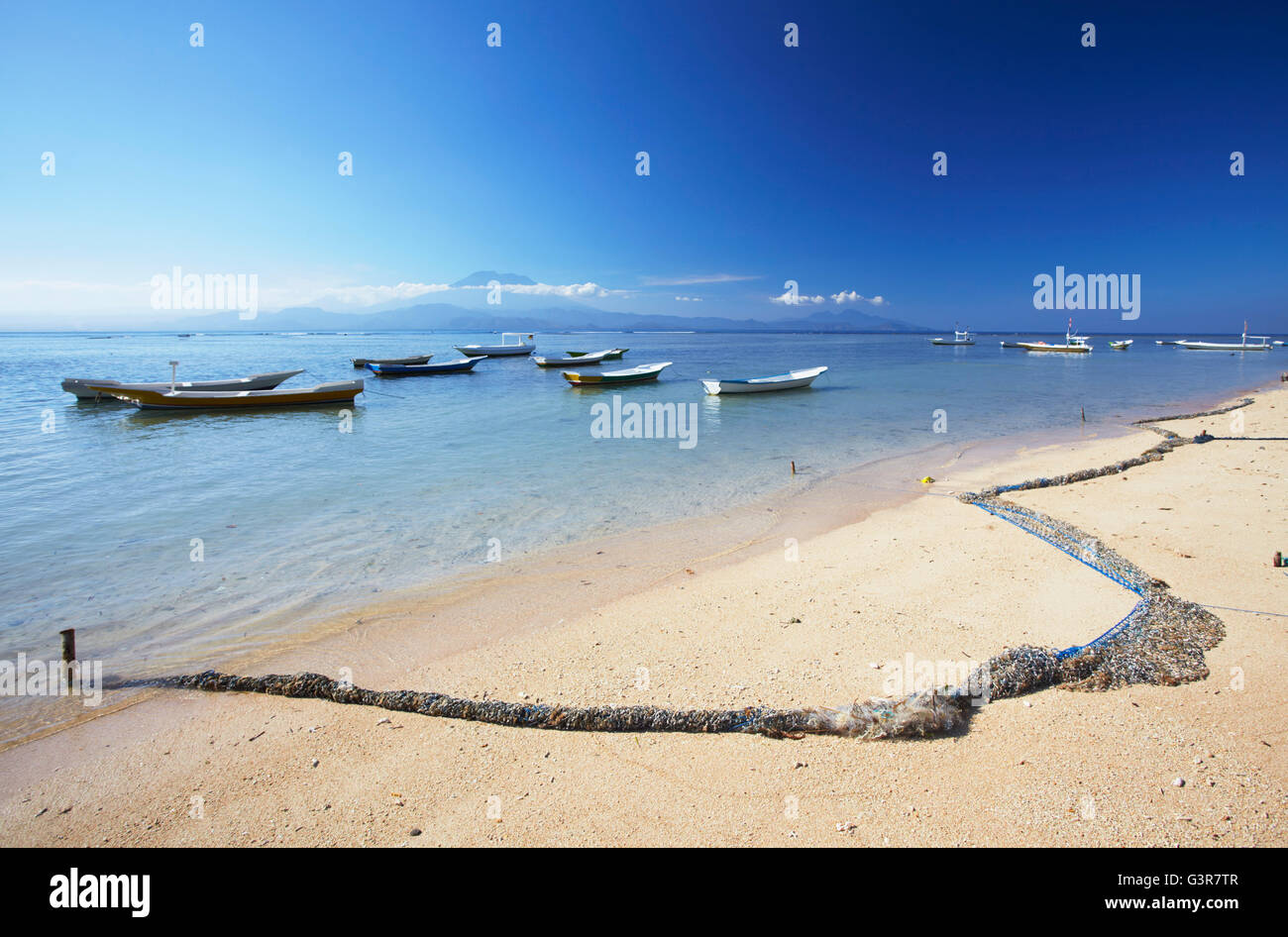 Fishing net on beach, Nusa Lembongan, Bali, Indonesia Stock Photo - Alamy