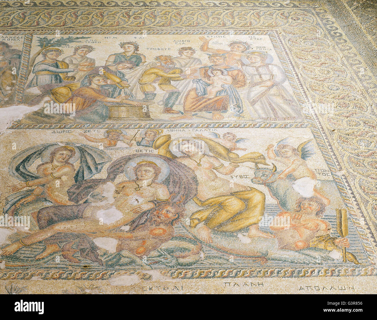 Roman Mosaics in House of Aion, Kato Pafos Archaeological Site, Paphos ...