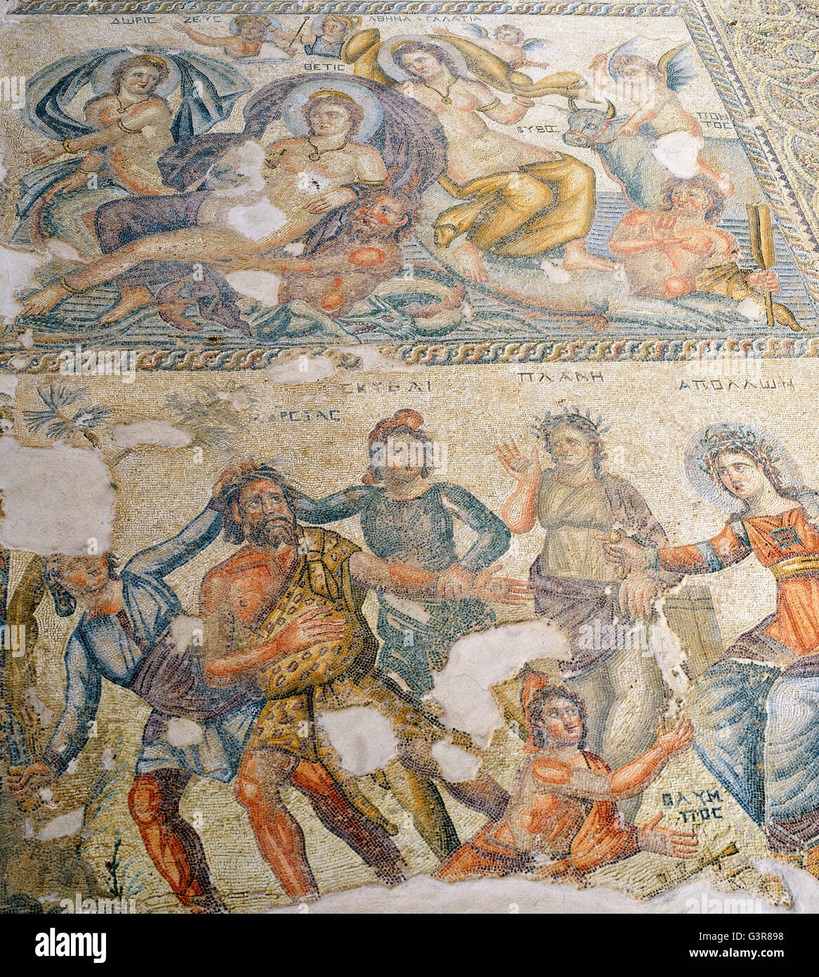 Roman Mosaics in House of Aion, Kato Pafos Archaeological Site, Paphos ...