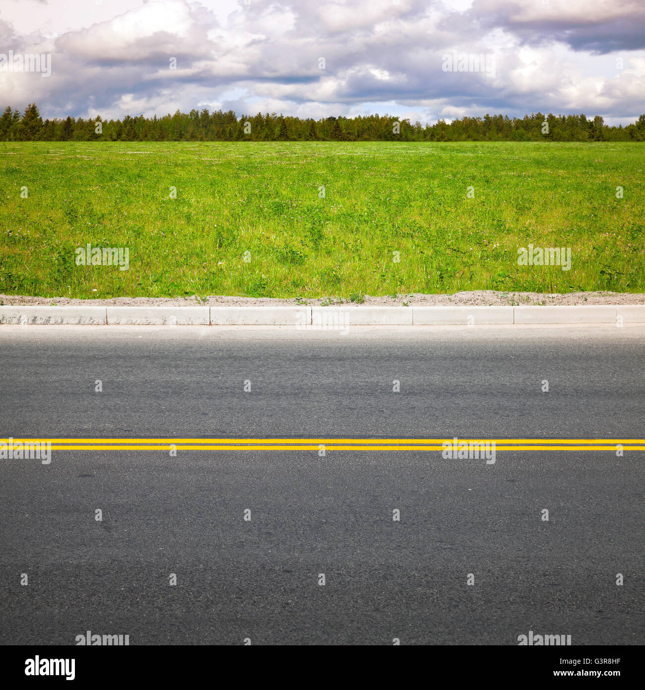 Empty Highway Side View