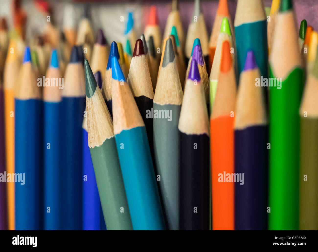 Group of colored pencils hi-res stock photography and images - Alamy