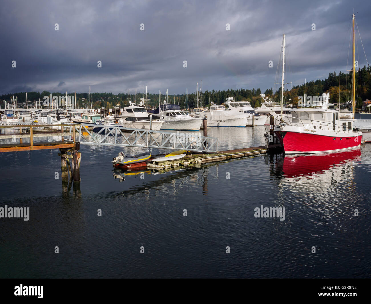 Image of the harbor at Gig Harbor Washington Stock Photo - Alamy