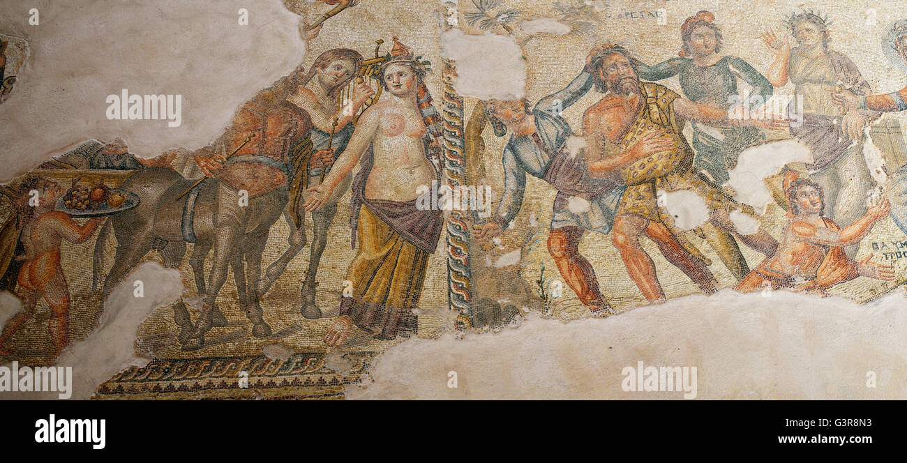 Roman Mosaics in House of Aion, Kato Pafos Archaeological Site, Paphos ...