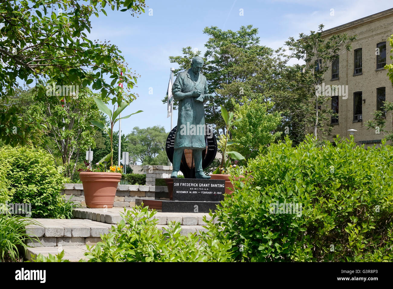 The Doctor Frederick Banting Statue In The Garden Of The Banting House ...