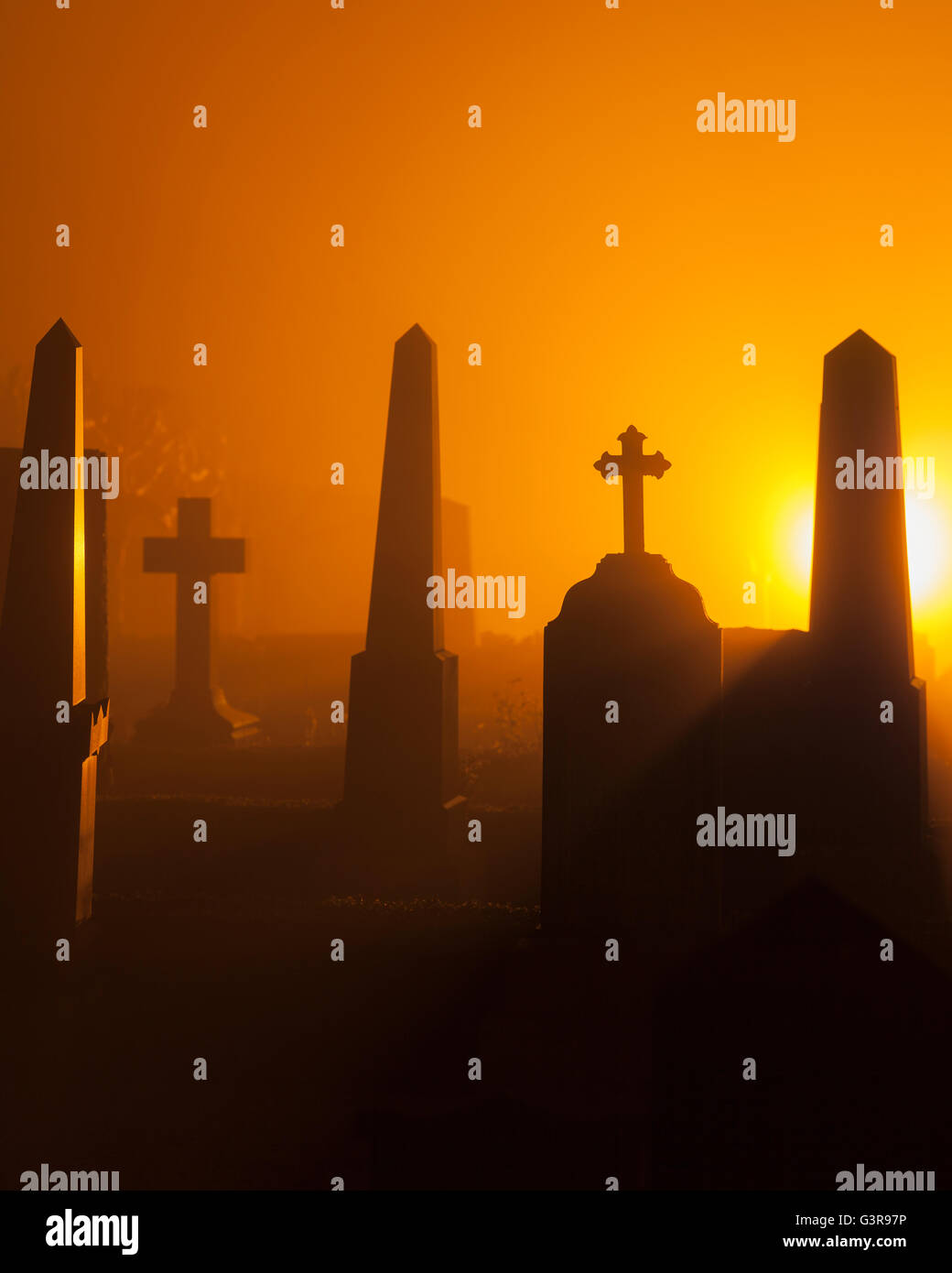 Back of tombstones hi-res stock photography and images - Alamy