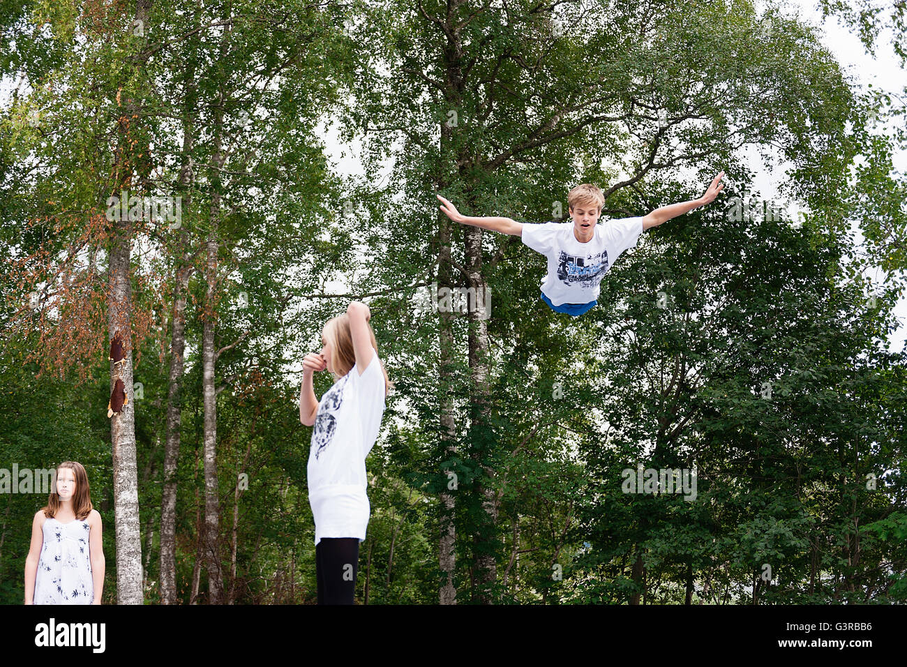 16 Year Old Girl With 12 Year Old Boy High Resolution Stock Photography ...