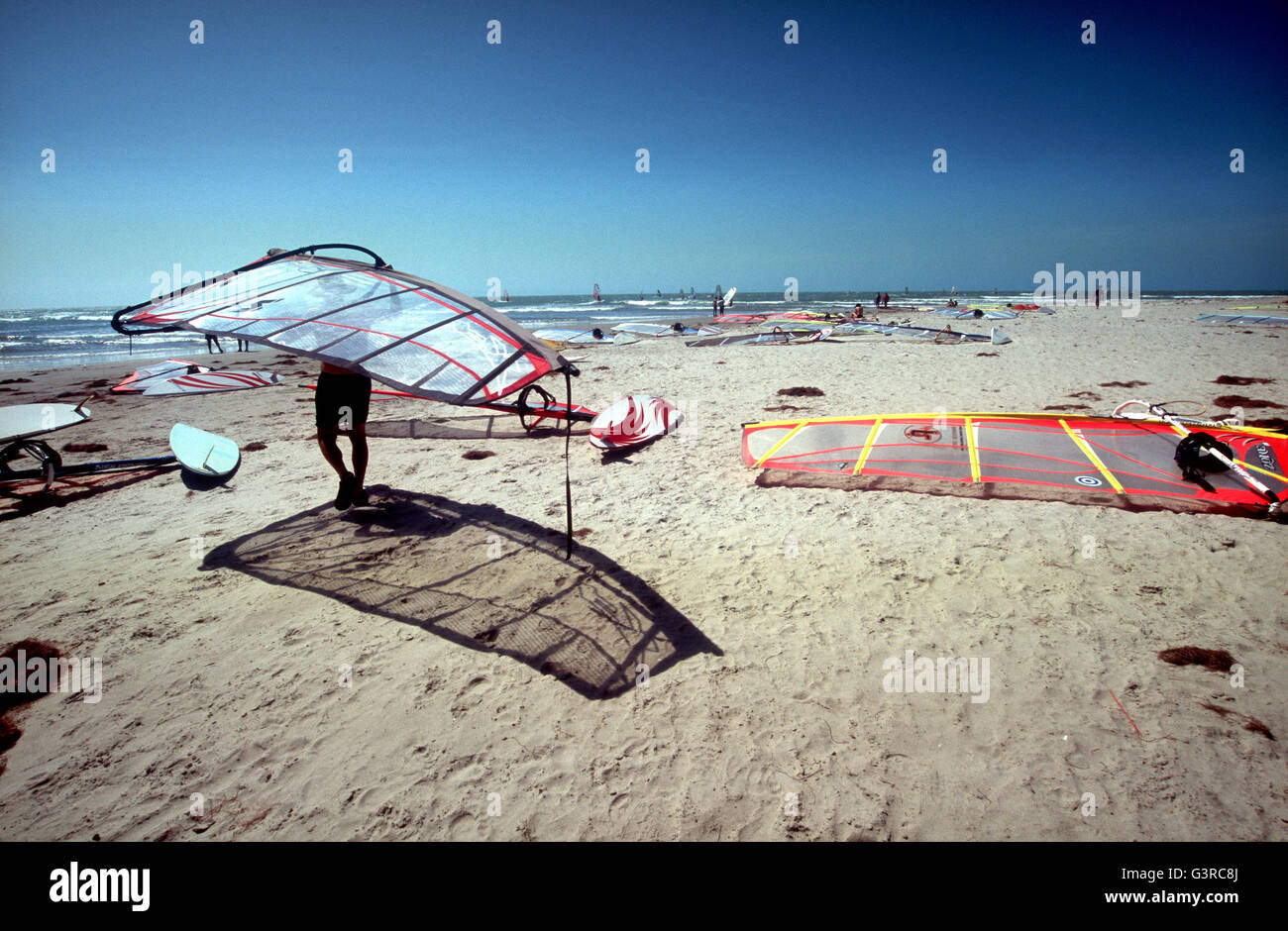 Windsurfer in Jericoacoara, Brazil Stock Photo - Alamy