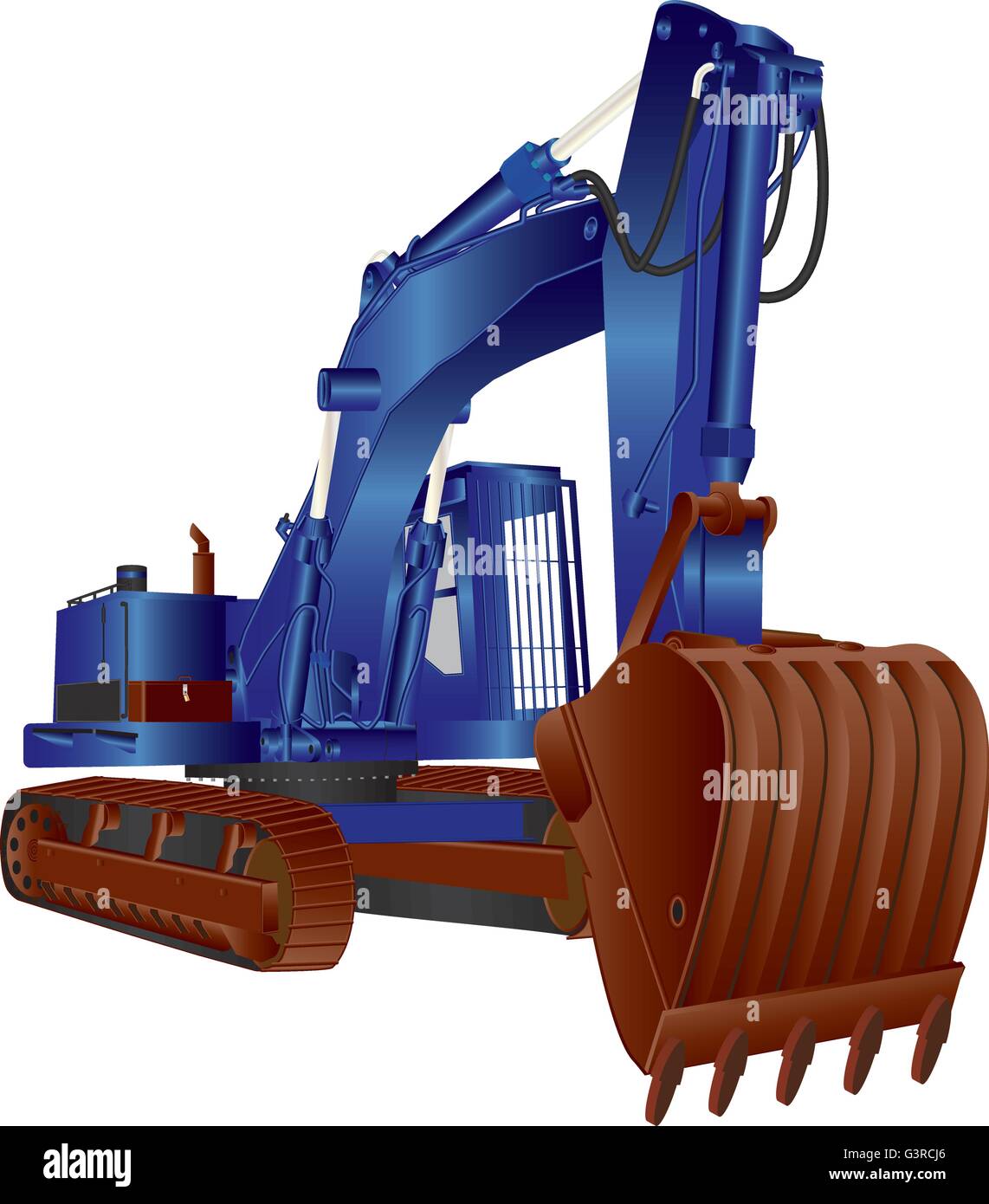 Construction machinery excavator on Stock Vector Images - Alamy