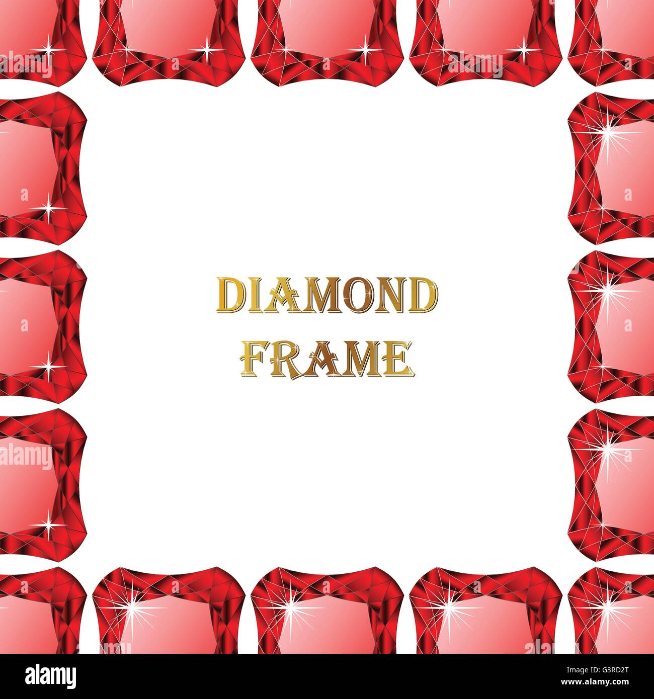 Ruby square frame Stock Vector Image & Art - Alamy