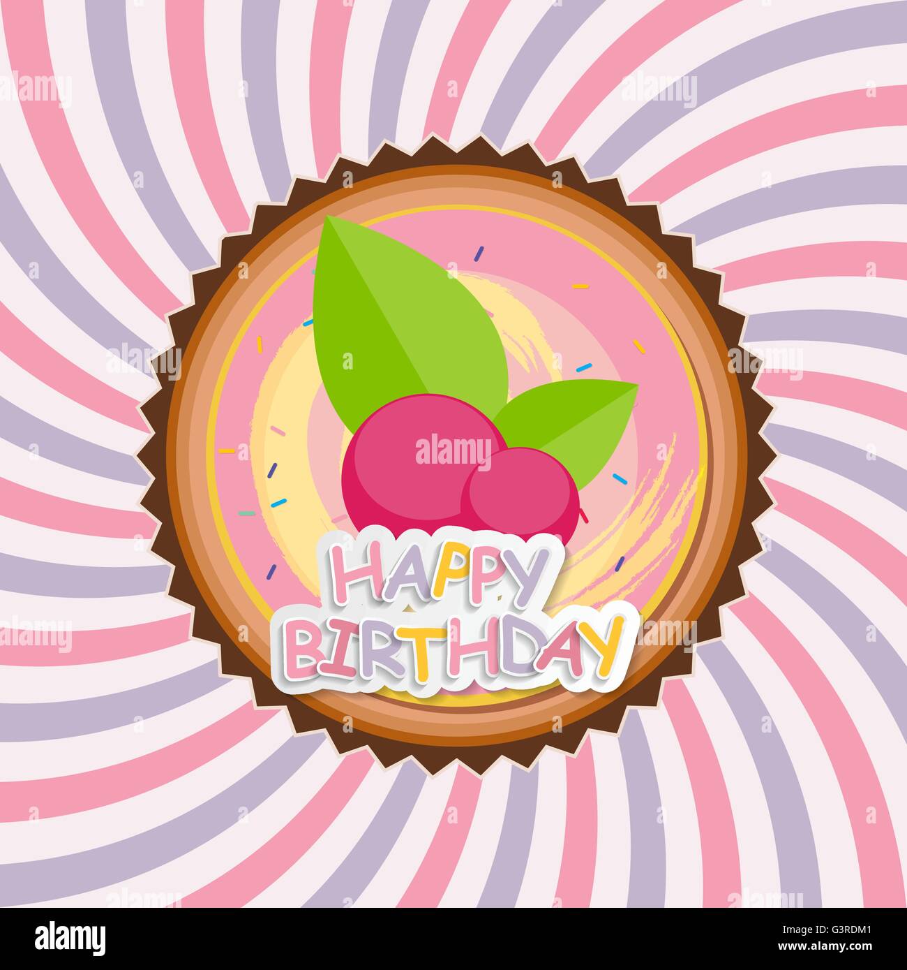 Sweet Cake with Berry Menu Background Vector Illustration Stock Vector ...