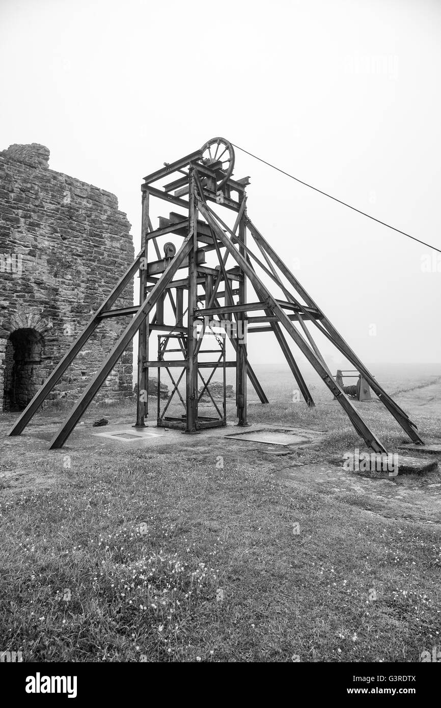 Disused mine shaft Black and White Stock Photos & Images - Alamy