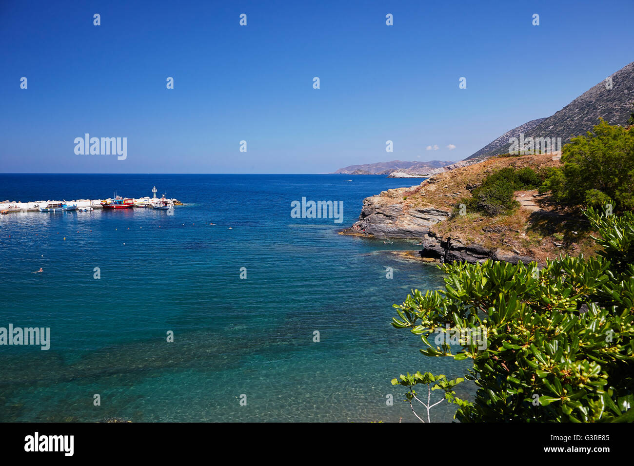 Sea view on the Crete Island in summer Stock Photo - Alamy