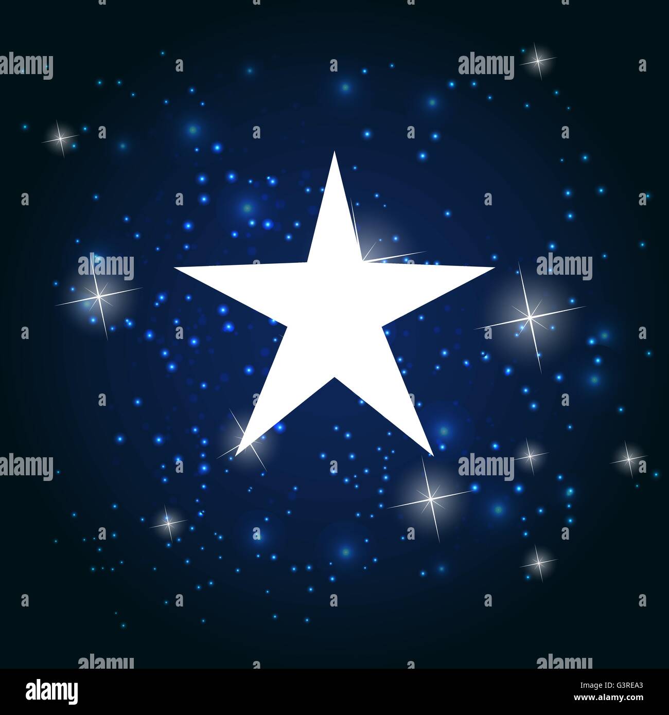 Night Star Sky Vector Illustration Background Stock Vector Image & Art ...