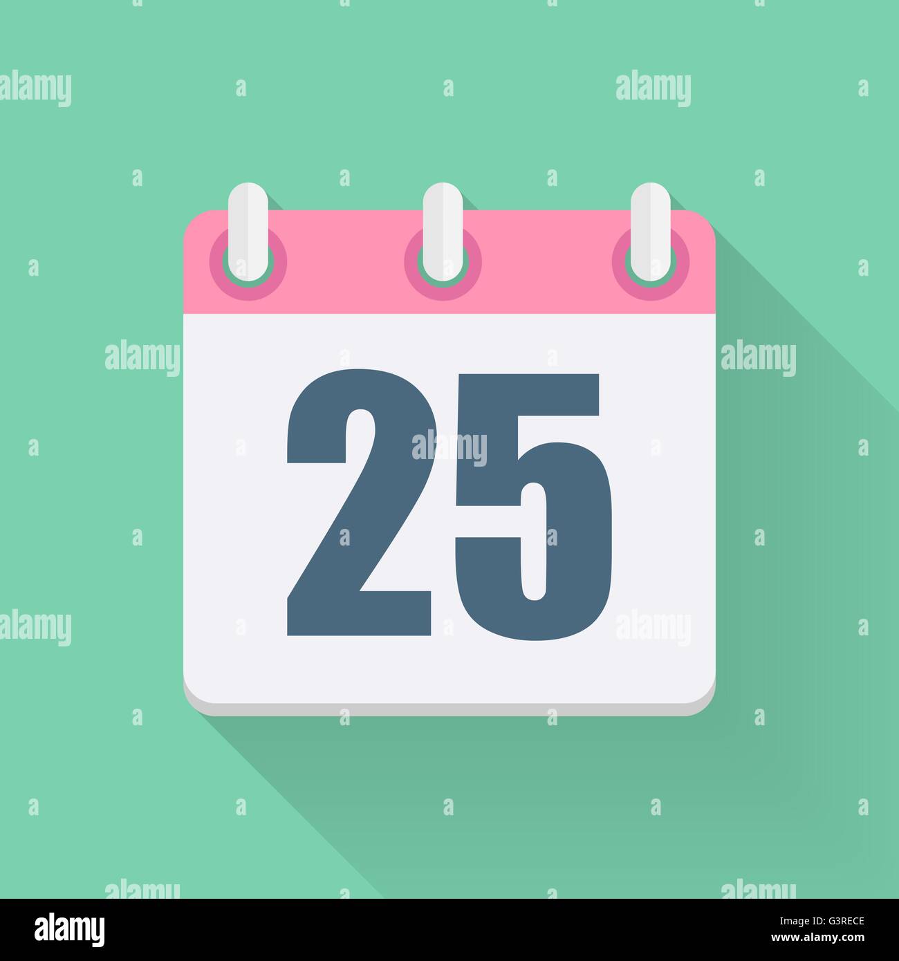 Dates Flat Icon with Long Shadow. Vector Illustration Stock Vector ...