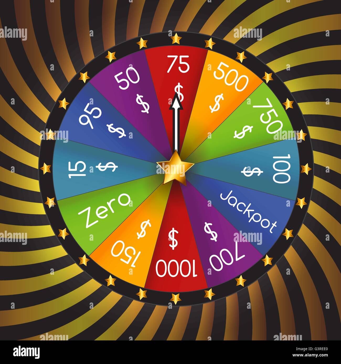 Wheel of Fortune, Lucky. Vector Illustration Stock Vector Image & Art ...