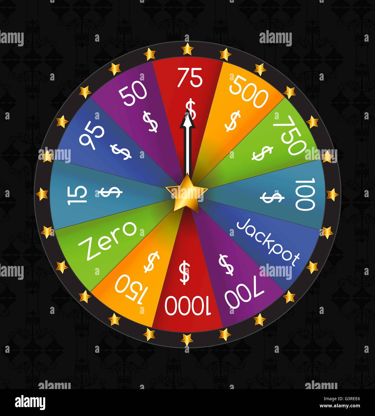 Wheel of Fortune, Lucky. Vector Illustration Stock Vector Image & Art ...