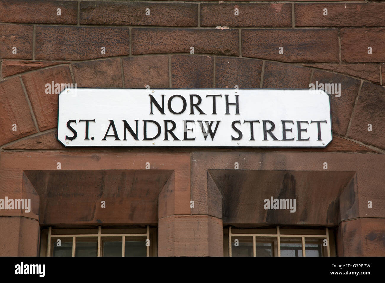 North St Andrew Street Sign; Edinburgh; Scotland; Europe Stock Photo ...