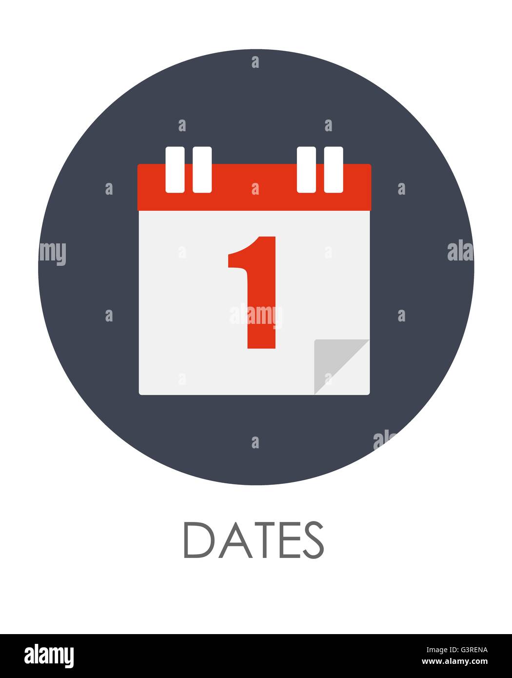 Dates Flat Icon Stock Vector Image & Art - Alamy