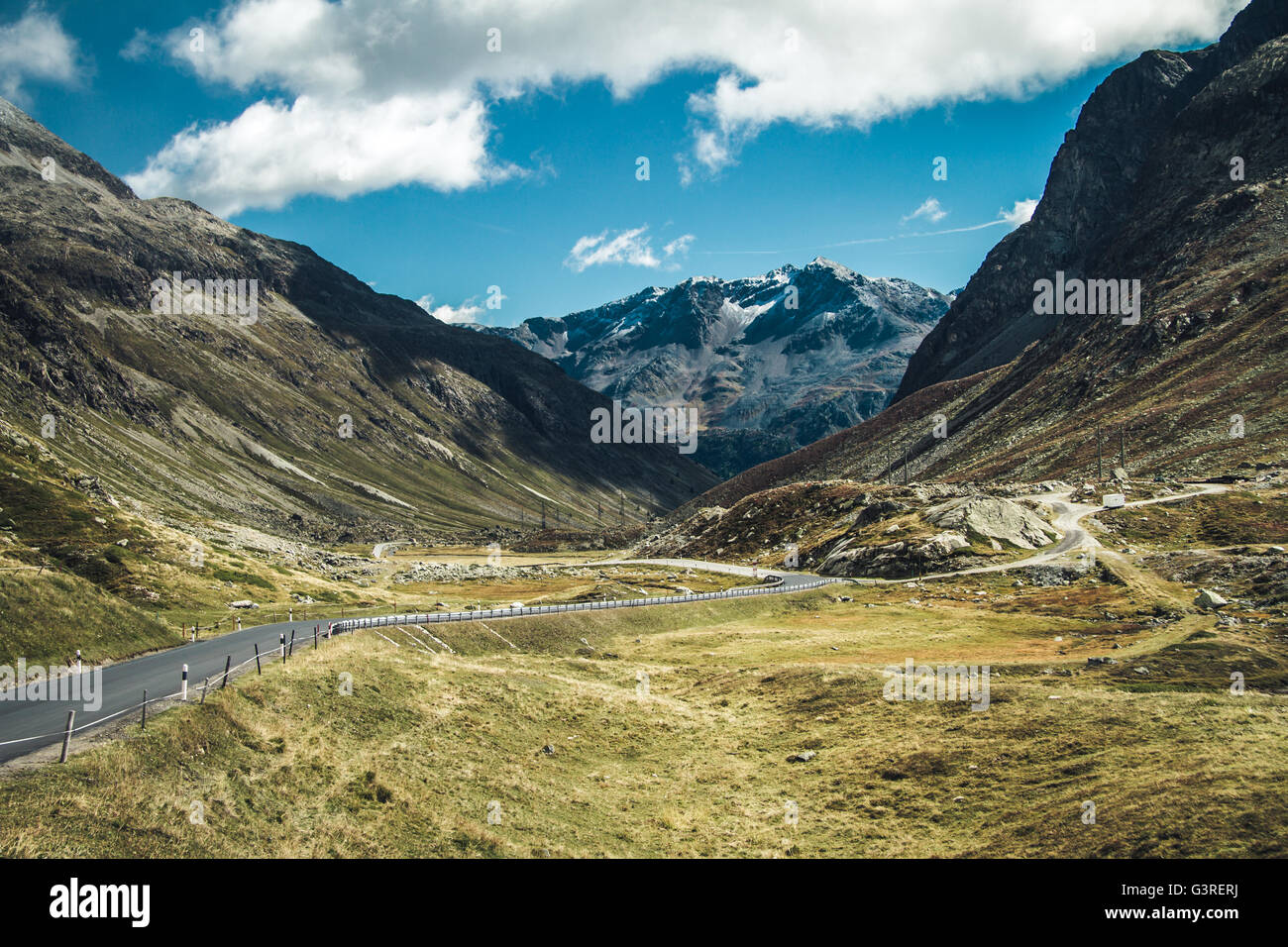 The view from Julierpass in swiss alps Stock Photo - Alamy