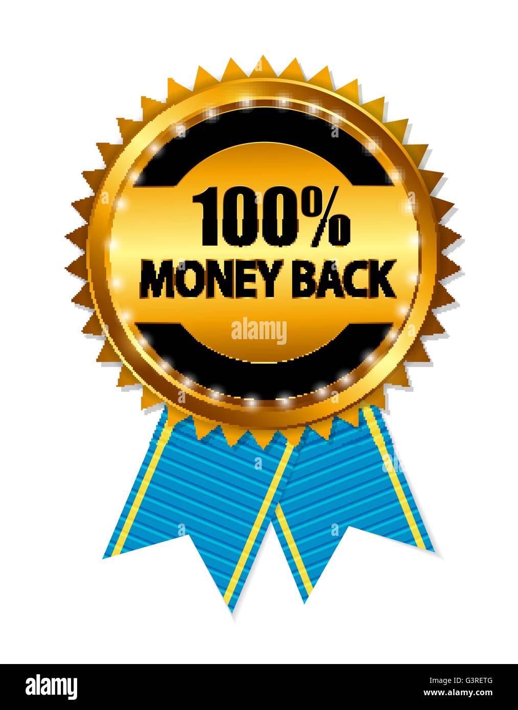 Gold Label 100 Money back. Vector Illustration Stock Vector Image & Art ...