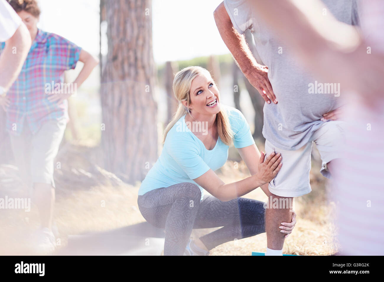 Senior caucasian man guiding hi-res stock photography and images - Alamy