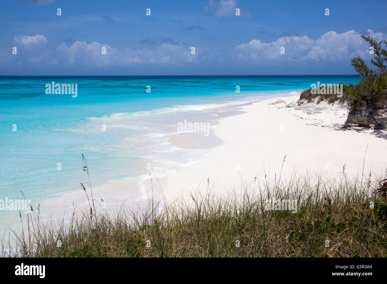 The uninhabited island beach that has no human feet marks on a sand ...