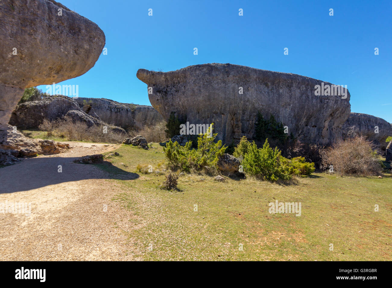 Rocks with capricious forms in the enchanted city of Cuenca, Spain ...