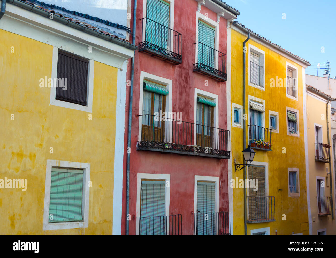 Typical colorful houses in the city of Cuenca, Spain Stock Photo - Alamy