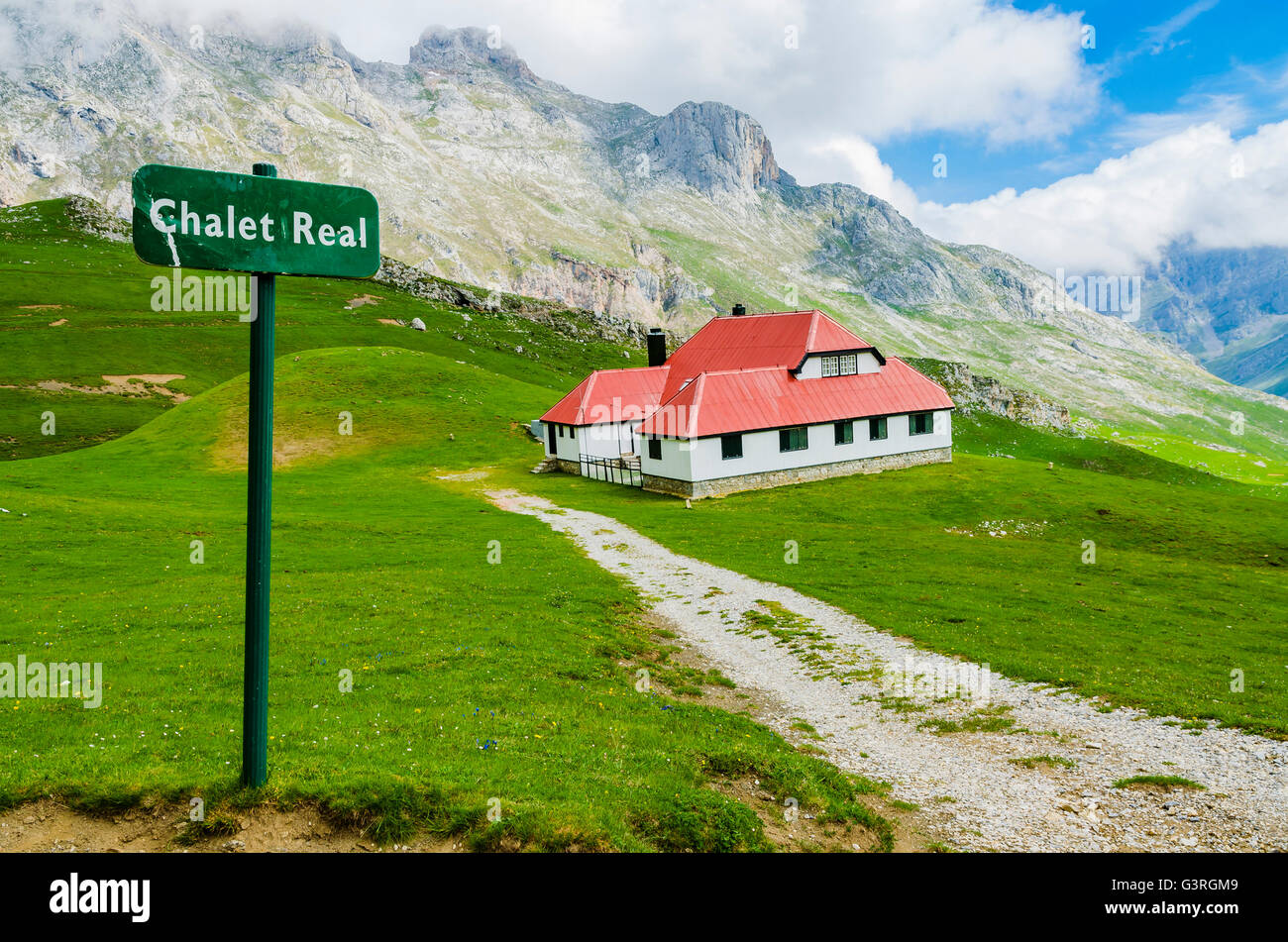 "Chalet Real". It is a villa built by the Real Company Asturiana de ...