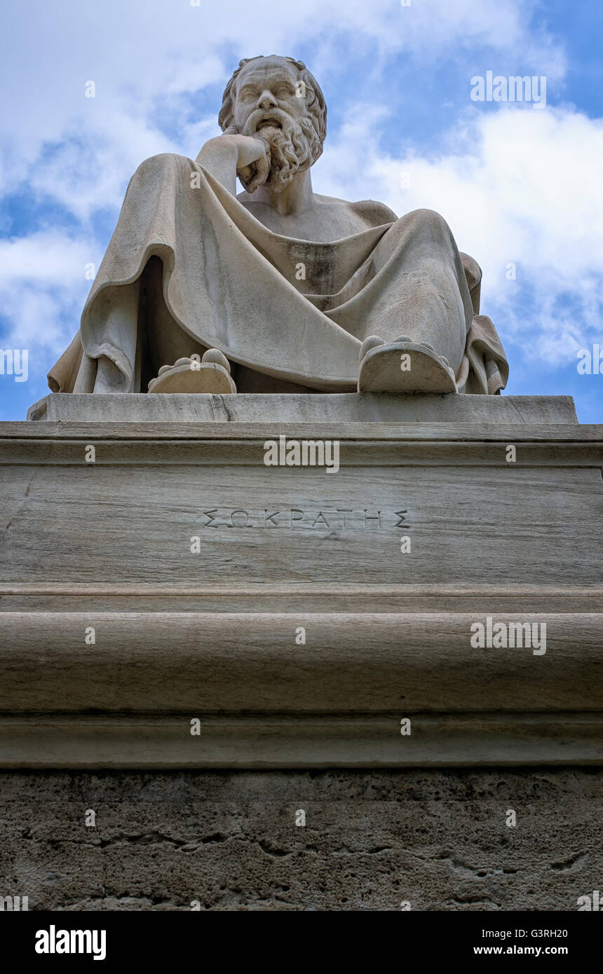Socrates statue in athens hi-res stock photography and images - Alamy