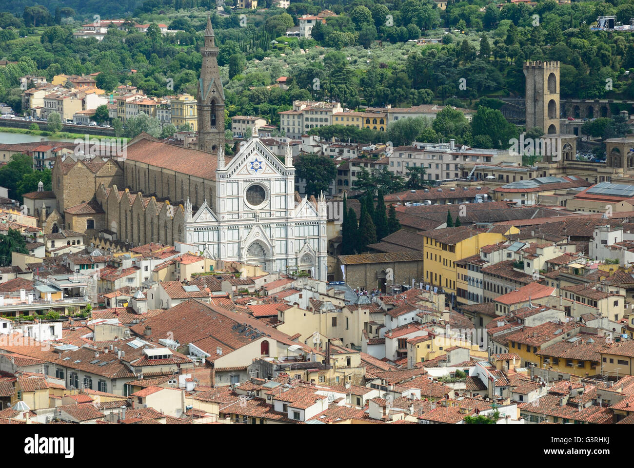View from the top of Florence cathedral in Florence. Florence, Tuscany ...