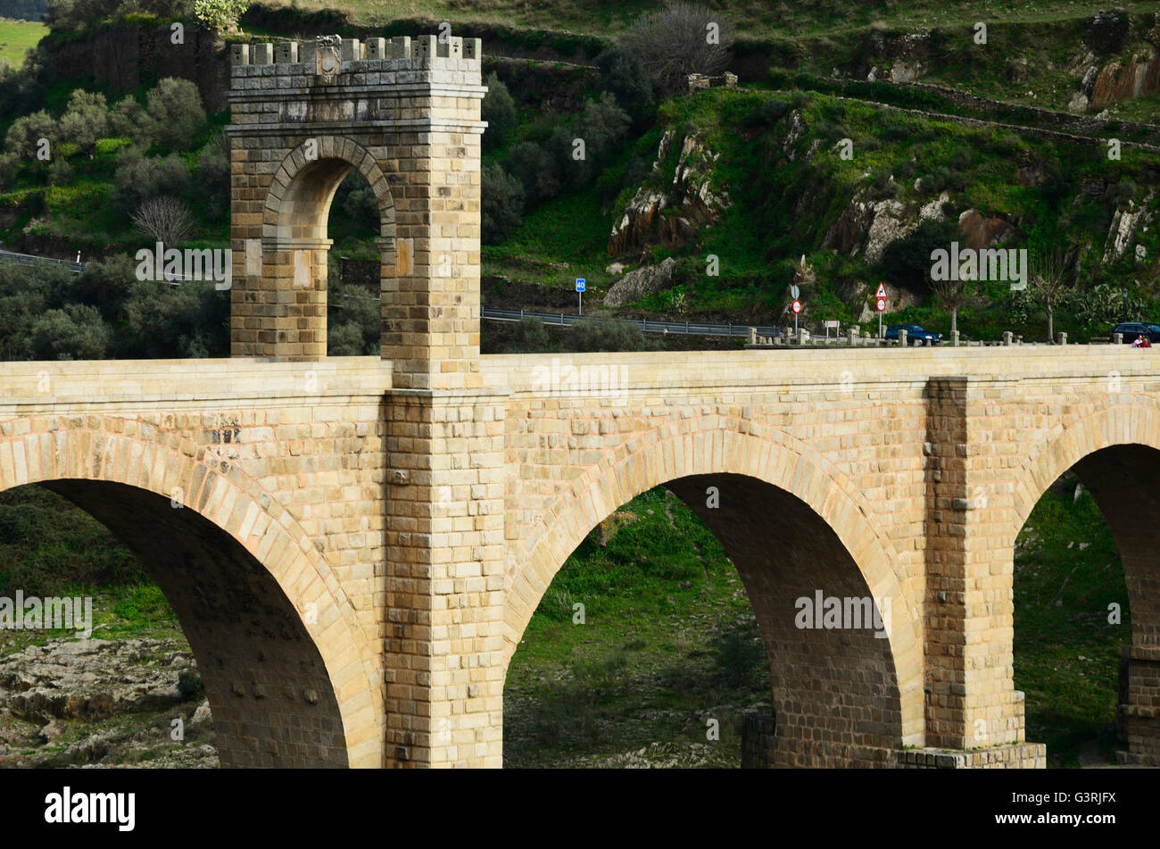 Roman bridge of alcantara hi-res stock photography and images - Alamy
