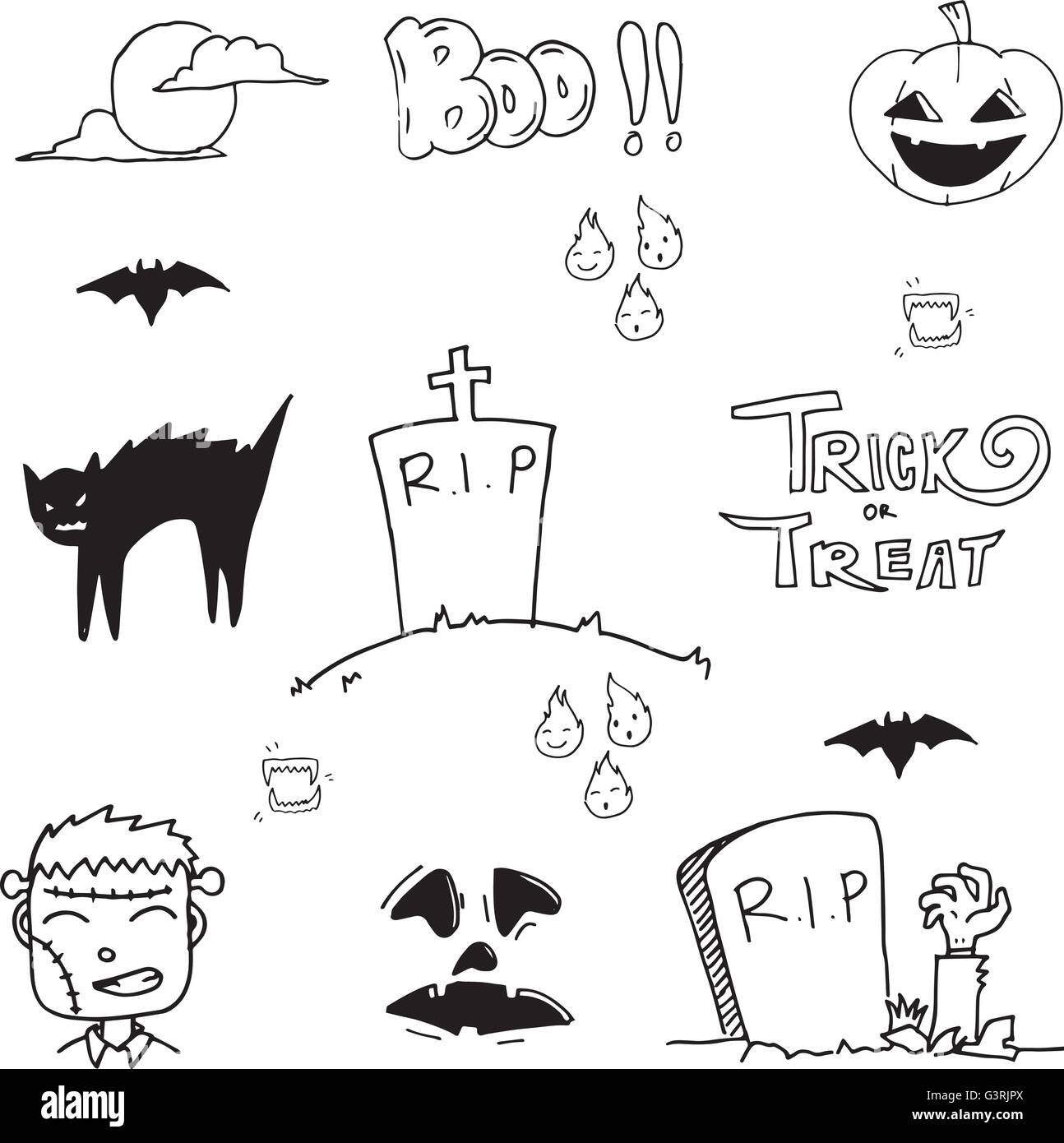 Doodle of tomb halloween Stock Vector Image & Art - Alamy