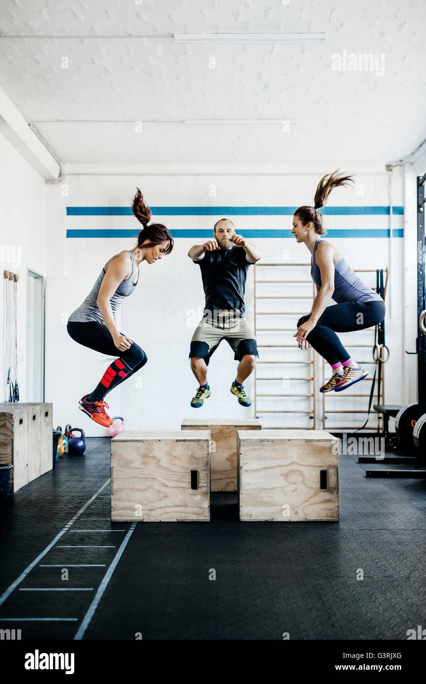 Image Man Jumping Boxes