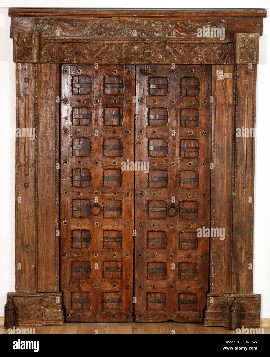Old door from a hindu temple, preserved in good condition Stock Photo ...