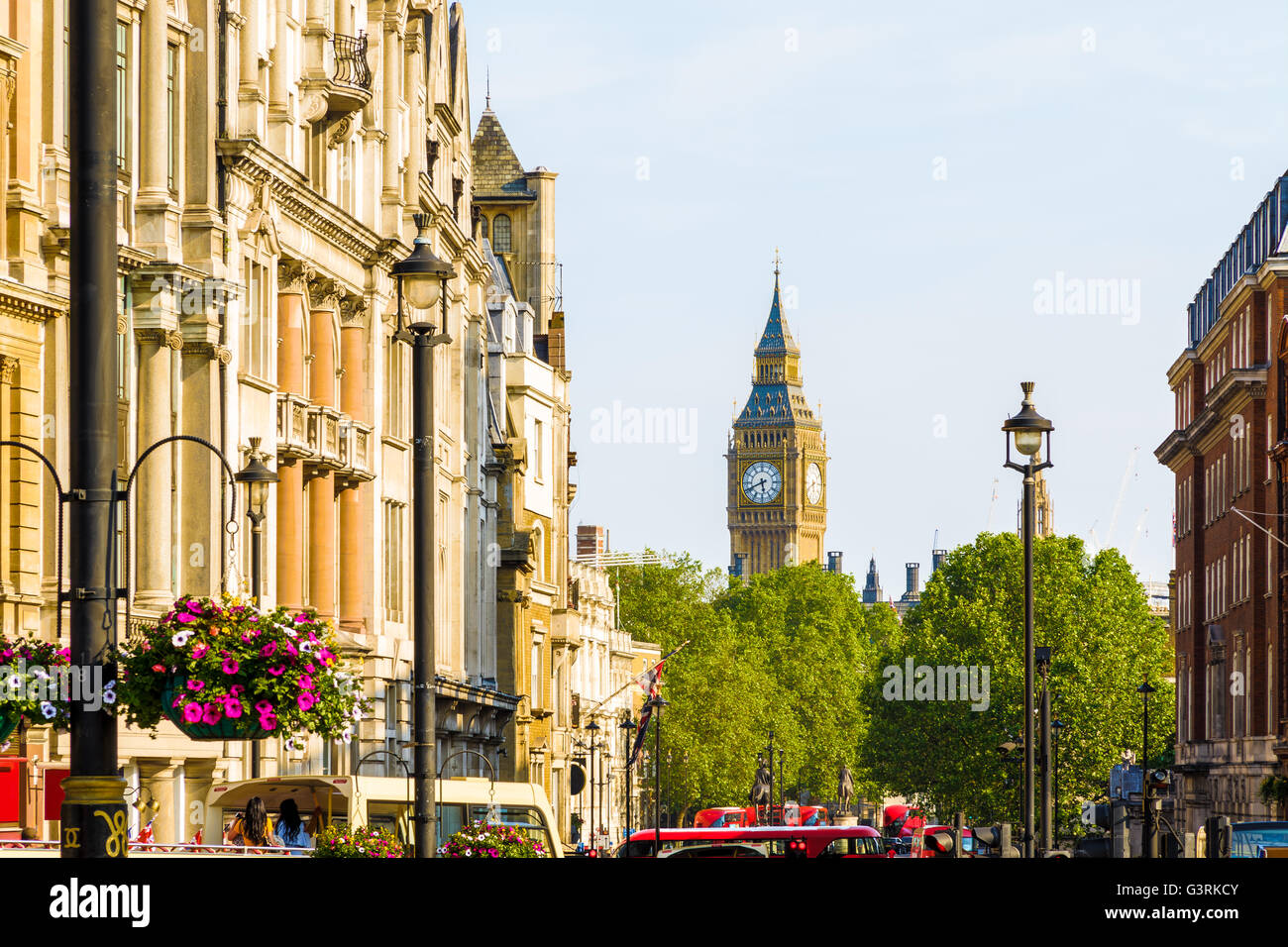 View of Big Ben from Trafalgar Square, London Stock Photo - Alamy